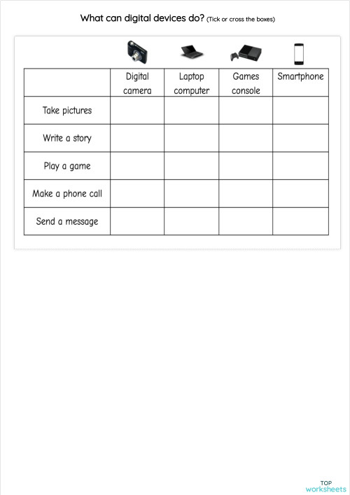 Y3 Autumn 1: What can digital devices do?. Interactive worksheet ...