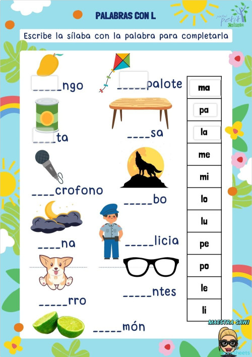 conciencia ch. Ficha interactiva | TopWorksheets