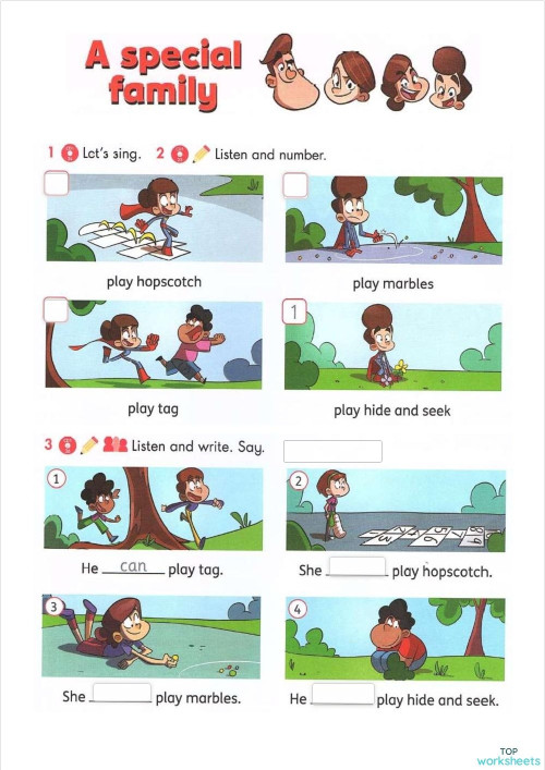 A special family. Interactive worksheet | TopWorksheets
