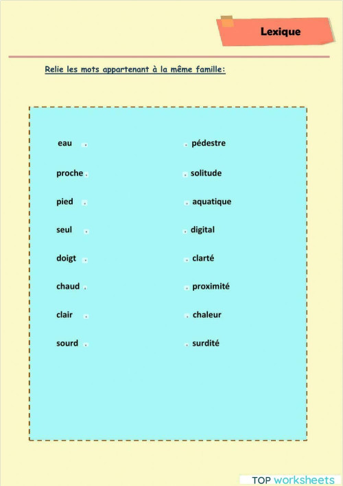 Les mots invariables. Fiche interactive | TopWorksheets