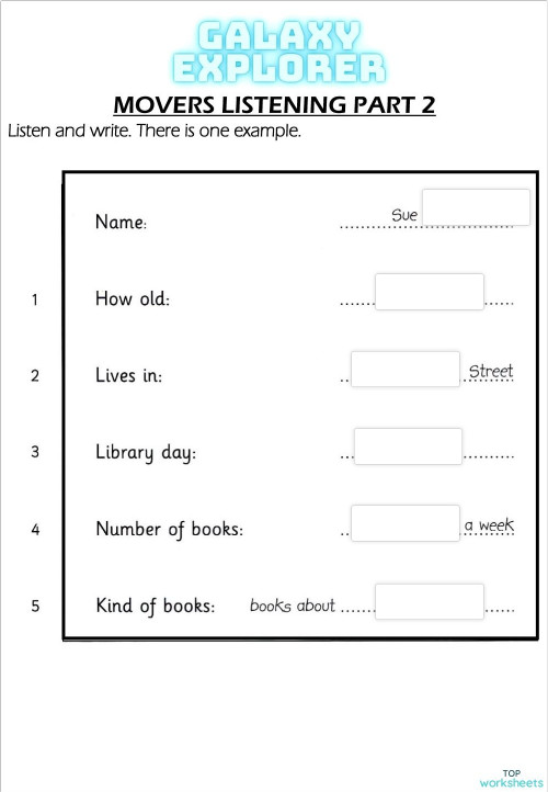 Listening practice 2.7. Interactive worksheet | TopWorksheets