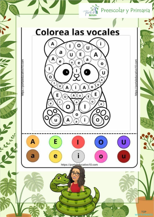 Vocales: fichas interactivas y ejercicios online | TopWorksheets