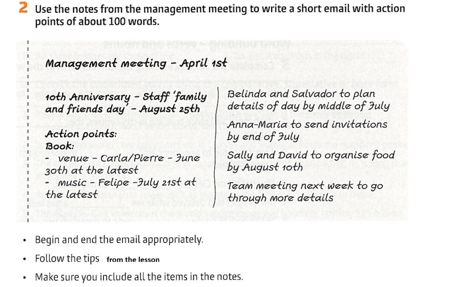 Action points email. Interactive worksheet | TopWorksheets