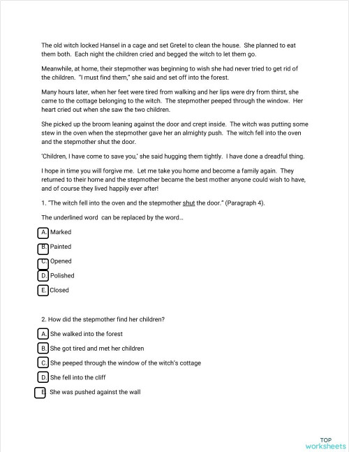 car engine questions. Interactive worksheet | TopWorksheets