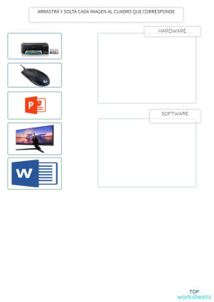 HARDWARE Y SOFTWARE. Ficha interactiva | TopWorksheets