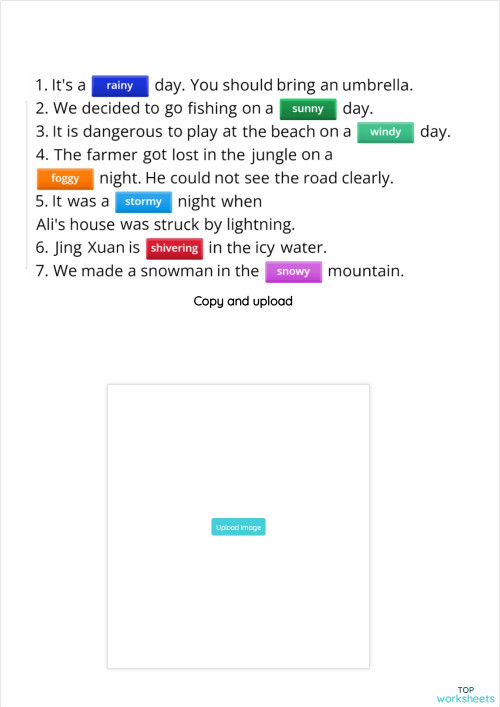 English PLus 1 - Unit 8 - Sentence Gap fIll. Interactive worksheet ...
