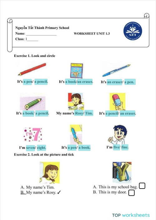 G1 - Unit 1.3. Interactive worksheet | TopWorksheets