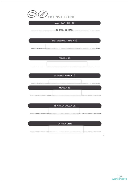 QUE LI PASSA?. Fitxa interactiva | TopWorksheets