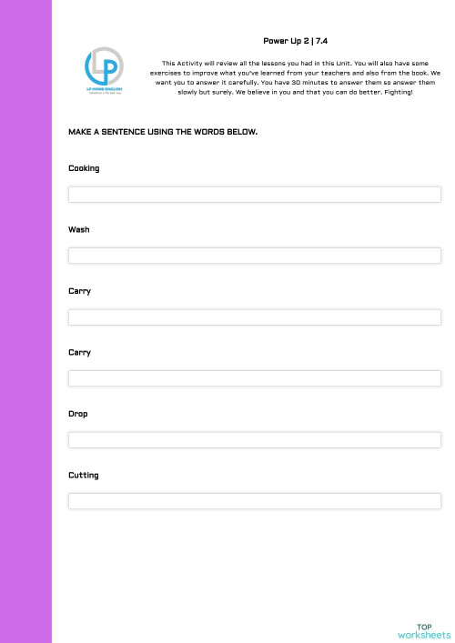 Power Up 2 | 7.4. Interactive worksheet | TopWorksheets