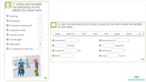 Listening comprehension: interactive worksheets and online exercises ...