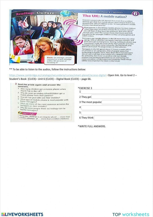 Reading Comprehension: Culture. Interactive worksheet | TopWorksheets
