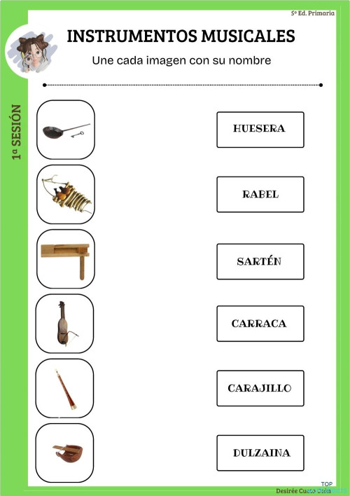 Instrumentos Musicales. Encuentra la intruso. Ficha interactiva ...