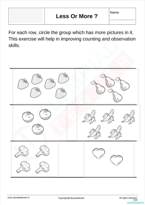 less or more: interactive worksheets and online exercises | TopWorksheets