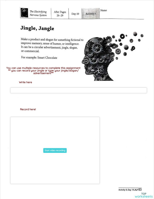 Activity 9: Jingle Jangle Pg 63. Interactive worksheet | TopWorksheets