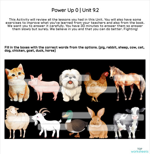 Power Up 0 | Unit 9.2. Interactive worksheet | TopWorksheets
