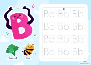 Sambungkan titik-titik huruf Bb. Interactive worksheet | TopWorksheets