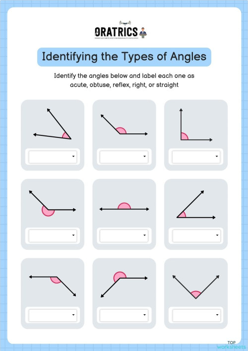 Grade 4 Page 62 (Naming Angles 2). Interactive worksheet | TopWorksheets
