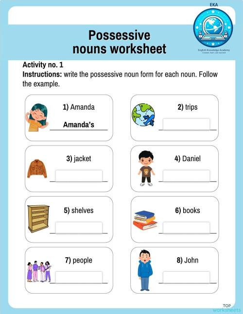 Teen2Teen 2 - 2 Possessive adjectives. Interactive worksheet ...