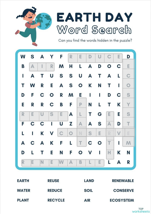 earth day quiz. Interactive worksheet | TopWorksheets