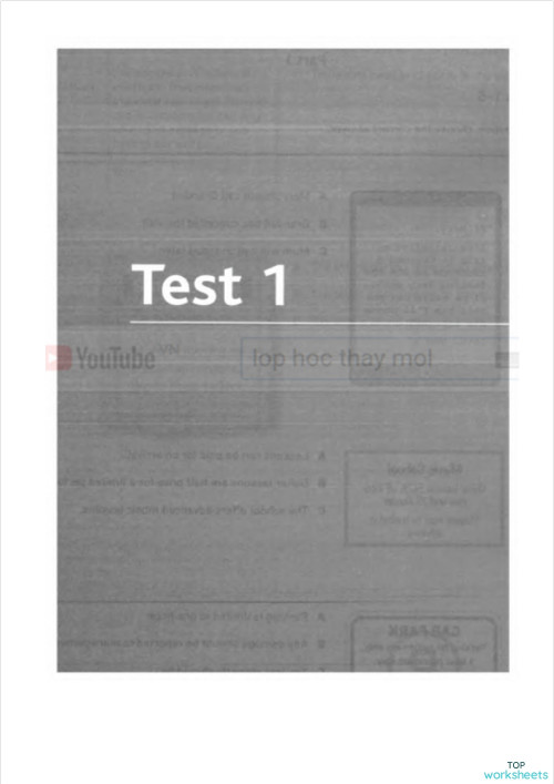 PET COLLINS TEST 1 - READING. Interactive worksheet | TopWorksheets