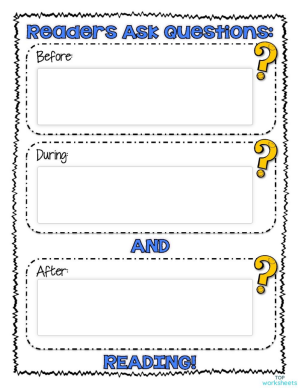 Self Questioning Assignment. Interactive worksheet | TopWorksheets