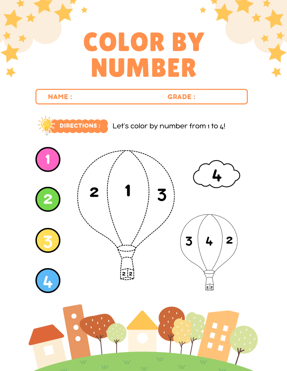 Color by number. Interactive worksheet | TopWorksheets