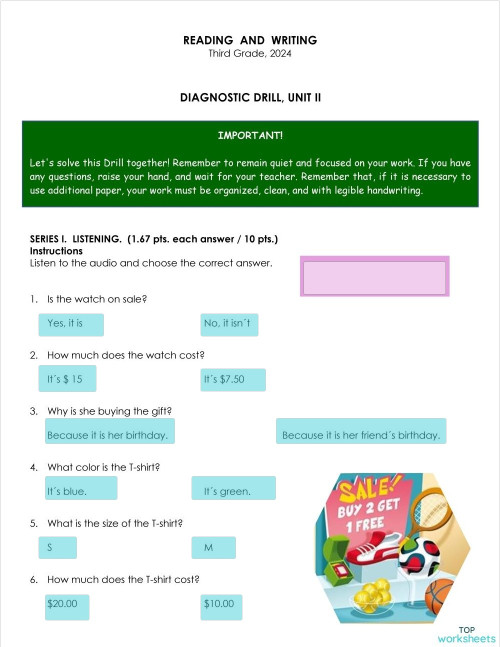 L2 _ KET _ READING PART 4 5. Interactive worksheet | TopWorksheets