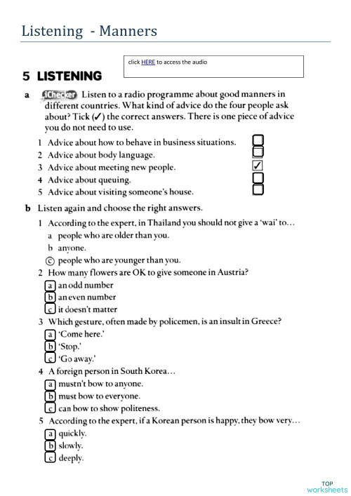 Listening modal verbs. Interactive worksheet | TopWorksheets