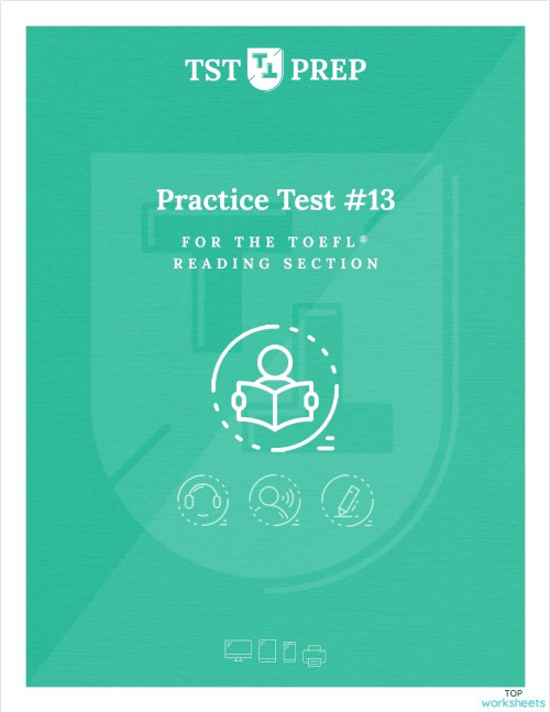 TOEFL Reading Practice. 📖. Interactive worksheet | TopWorksheets