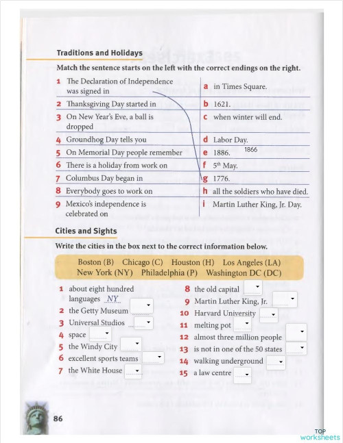 USA McMillan reader chapters 3, 4, 5. Interactive worksheet | TopWorksheets