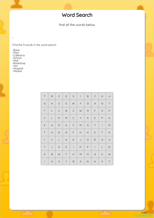 Word Search. Interactive worksheet | TopWorksheets