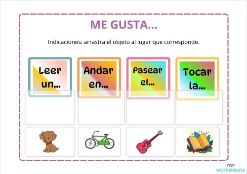 Me gusta.... Ficha interactiva | TopWorksheets