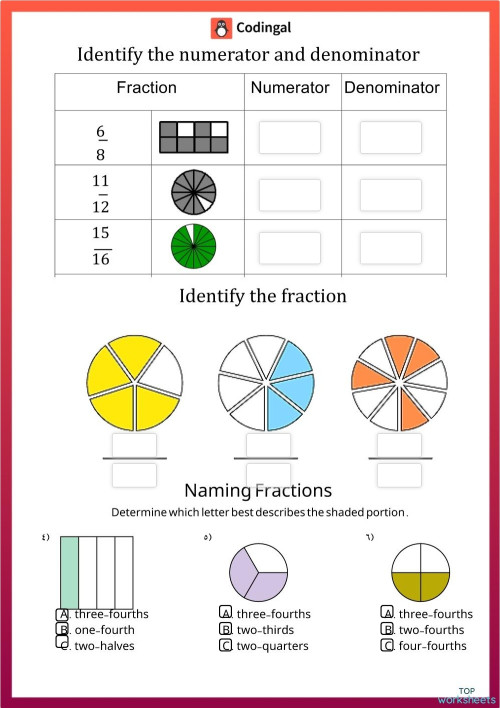 M_G02M08L23_WC01_Identifying fractions. Interactive worksheet ...