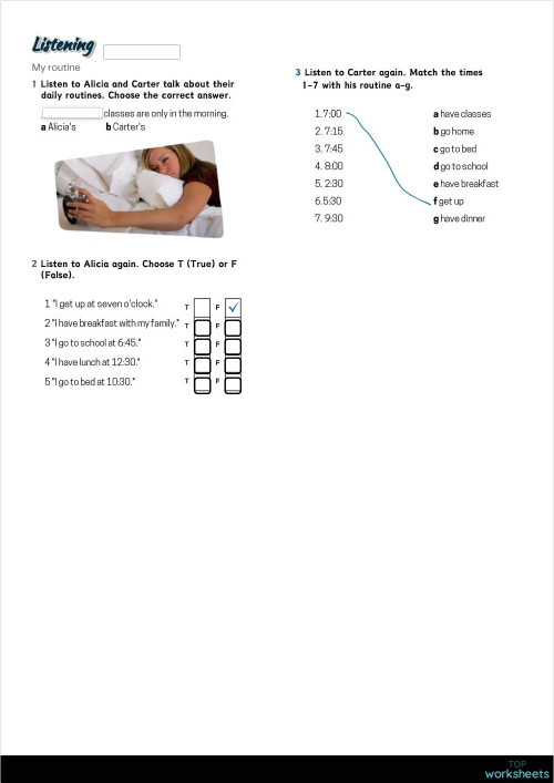 Listening comprehension: interactive worksheets and online exercises ...