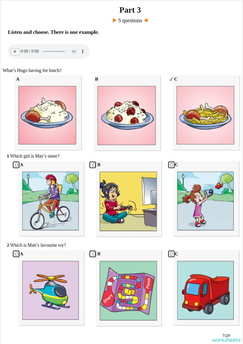 Listening comprehension: interactive worksheets and online exercises ...