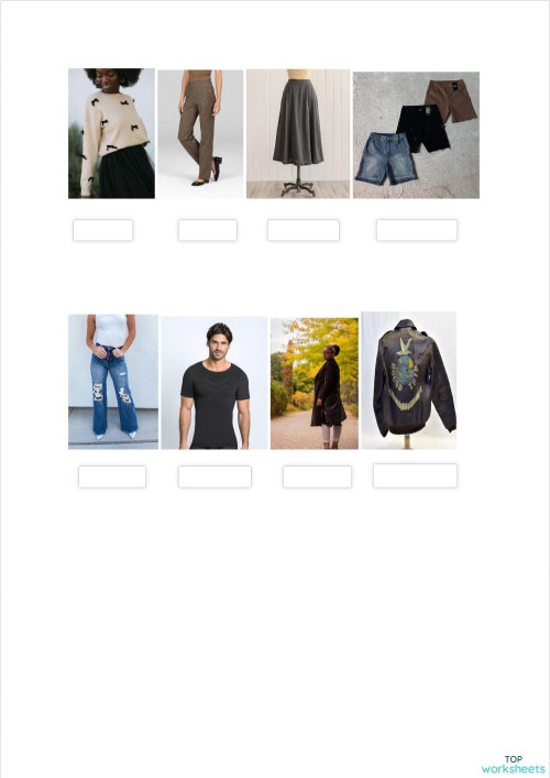 VOCABULARY CLOTHES. Interactive worksheet | TopWorksheets