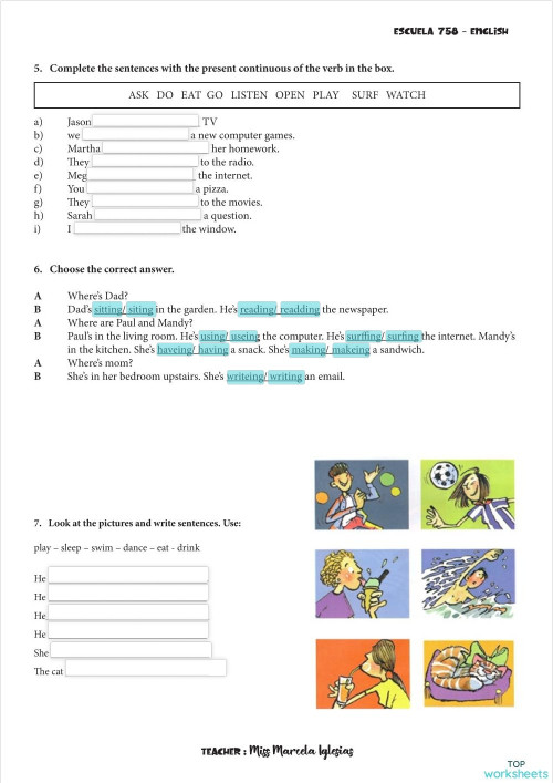 5th.grade. Grammar 1.1. Pract. Act.. Interactive worksheet | TopWorksheets