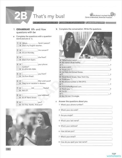 AEF Starter - 2B - HW. Interactive worksheet | TopWorksheets