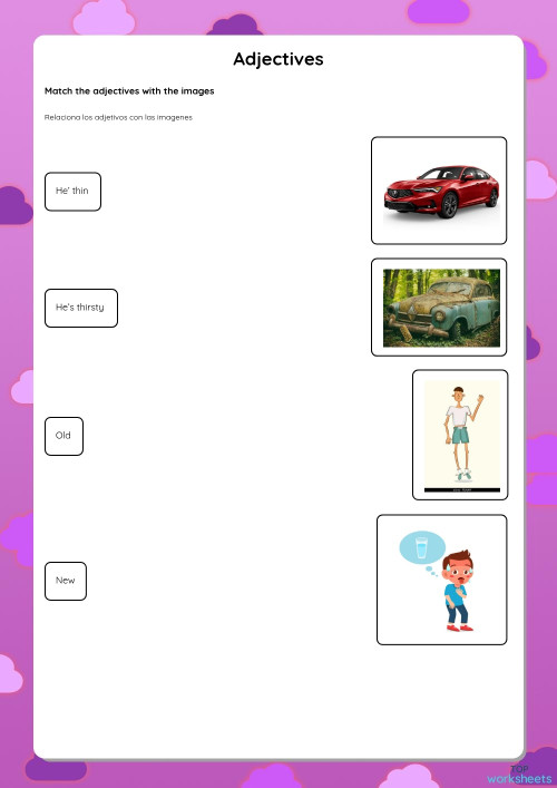 Adjectives. Interactive worksheet | TopWorksheets