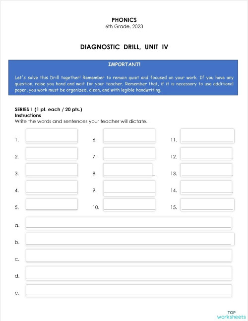 PHONICS DD 6th FINAL. Interactive worksheet | TopWorksheets