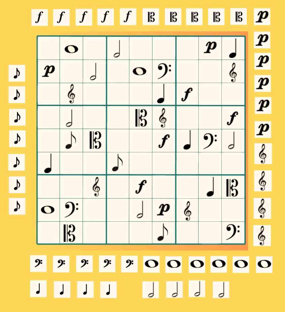 Sudoku musical | TopWorksheets
