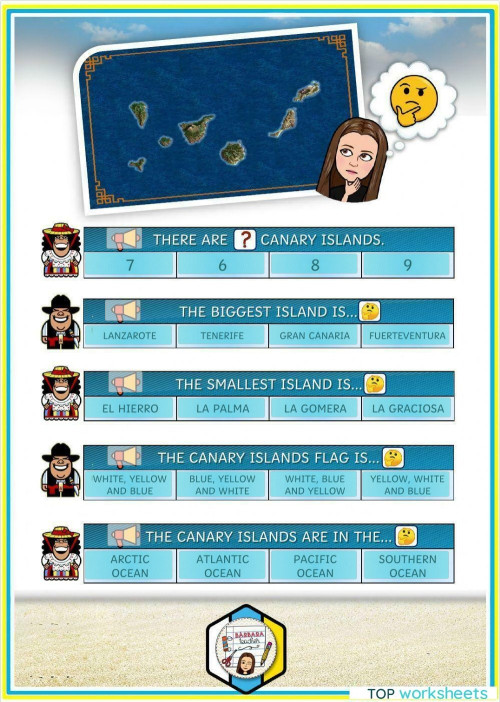 Canary Islands. Interactive worksheet | TopWorksheets
