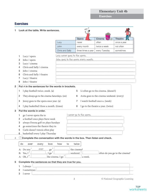 Interactive worksheets and online exercises in english | TopWorksheets