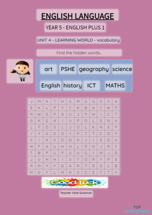 learning world - vocabulary. Interactive worksheet | TopWorksheets