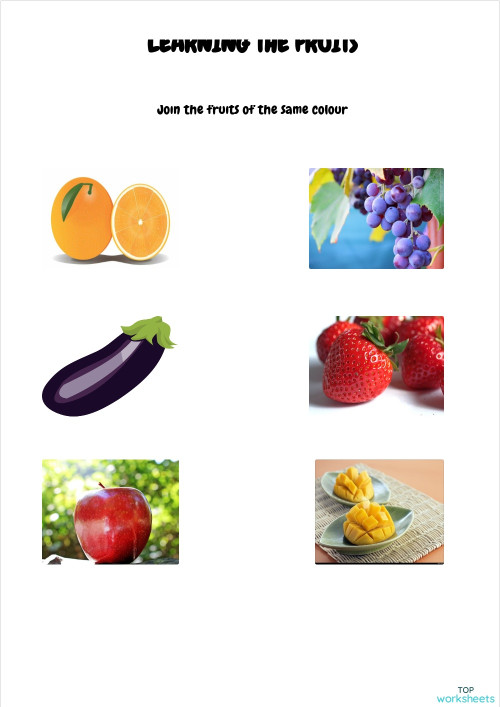 LEARNING THE FRUITS. Interactive worksheet | TopWorksheets
