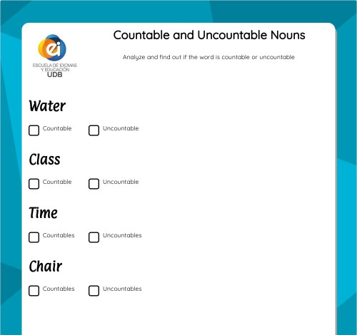 Countable and Uncountable Nouns. Interactive worksheet | TopWorksheets
