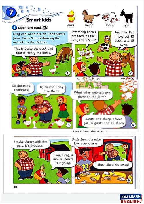 Get Smart 3 - Unit 7 Story (P66). Interactive worksheet | TopWorksheets