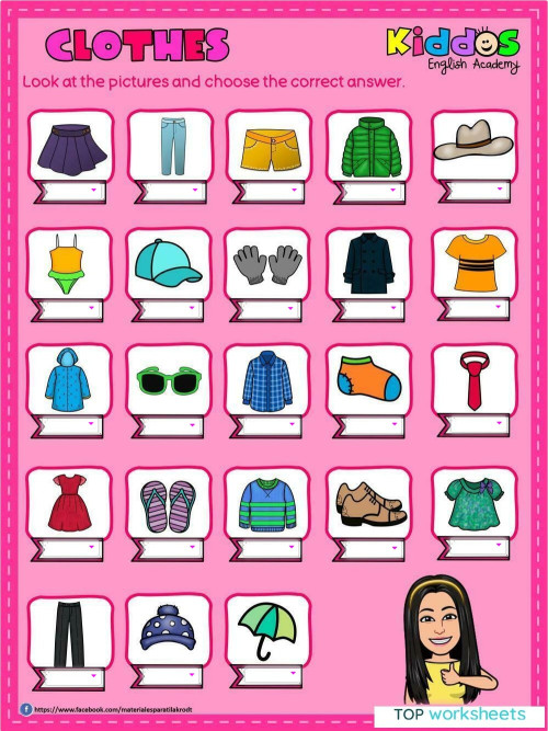 Clothes Interactive Activity For Adults