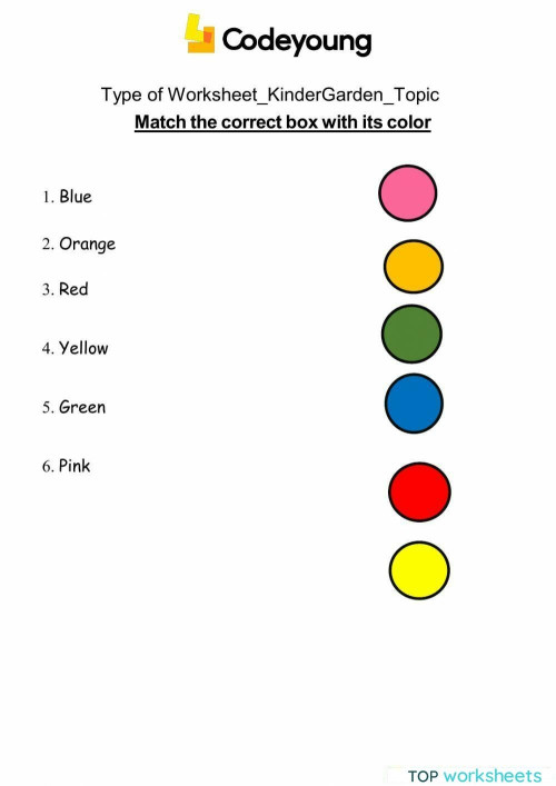 Colour-Matching interactive. Interactive worksheet | TopWorksheets