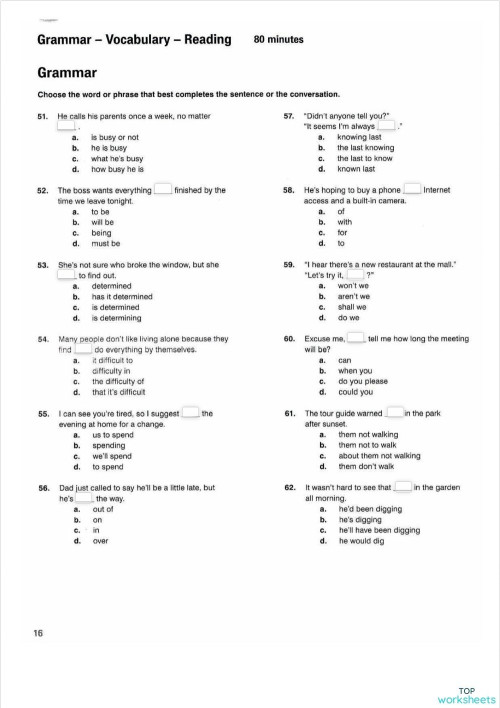 ECCE all stars 1 practice test 1 GVR. Interactive worksheet | TopWorksheets